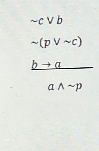 ∼(p∨∼c) | Chegg.com