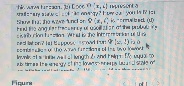 Solved A particle of mass m in an infinitely deep well | Chegg.com