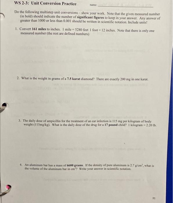 Solved Do the following multistep unit conversions - show | Chegg.com