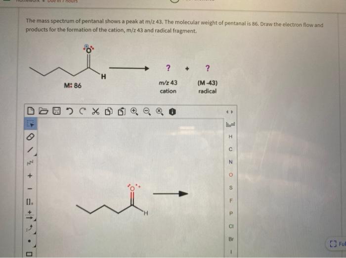 Solved DQ16.19 Homework The mass spectrum of ethylamine | Chegg.com