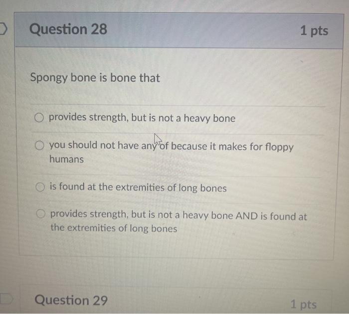 Solved Question 27 1 pts If you were to soak a chicken bone | Chegg.com