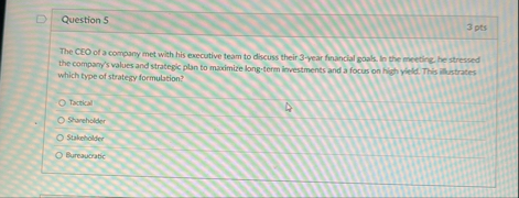 Solved Question 53 ﻿ptsThe CEO of a company met with his | Chegg.com