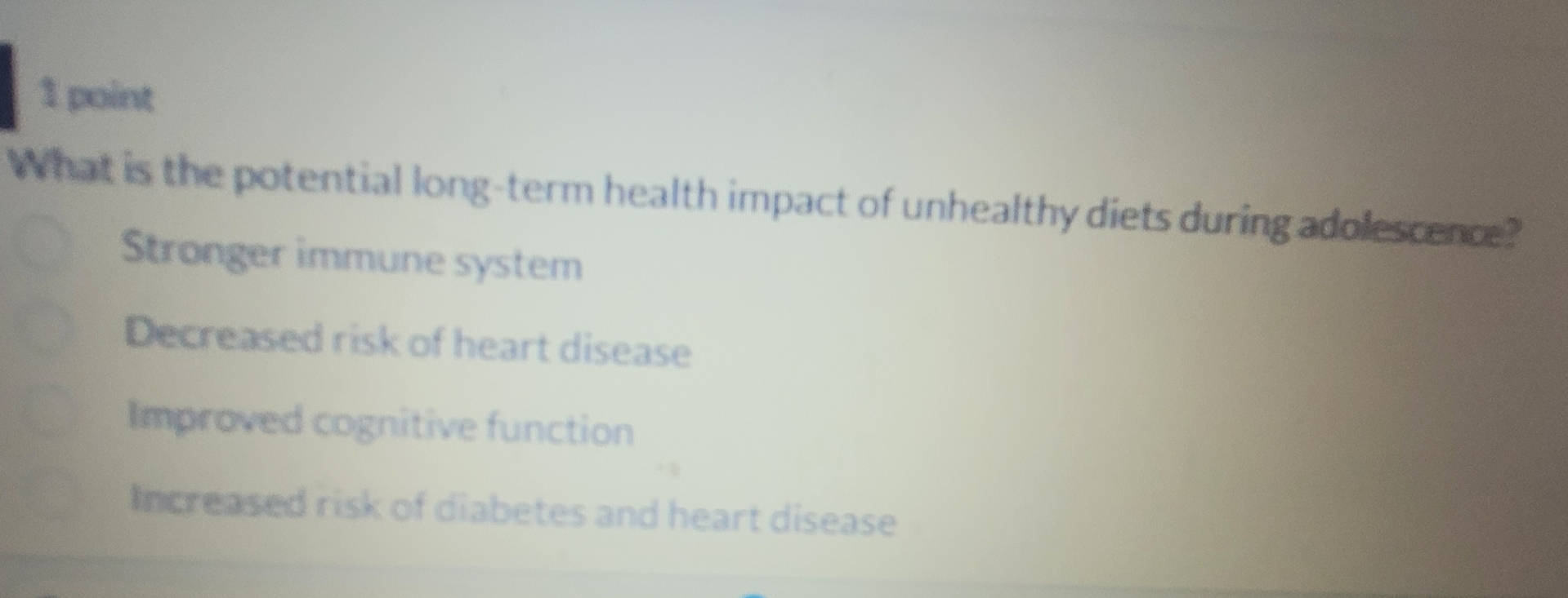 Solved What is the potential long-term health impact of | Chegg.com