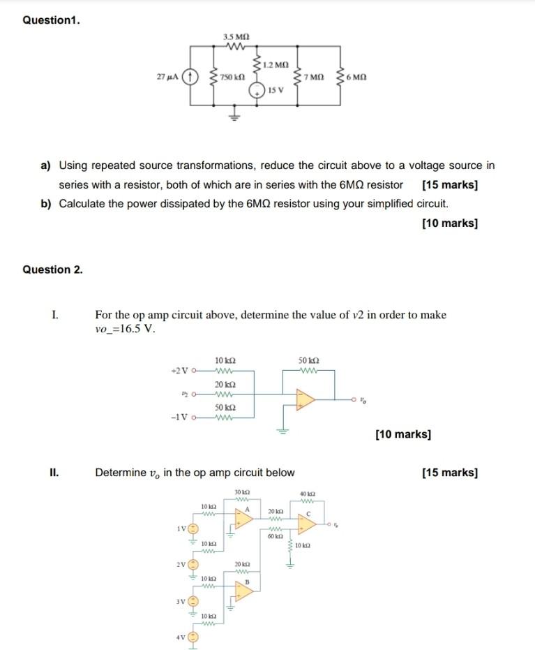 Solved Question1. a) Using repeated source transformations, | Chegg.com Solved Question1. a) Using repeated source transformations, | Chegg.com