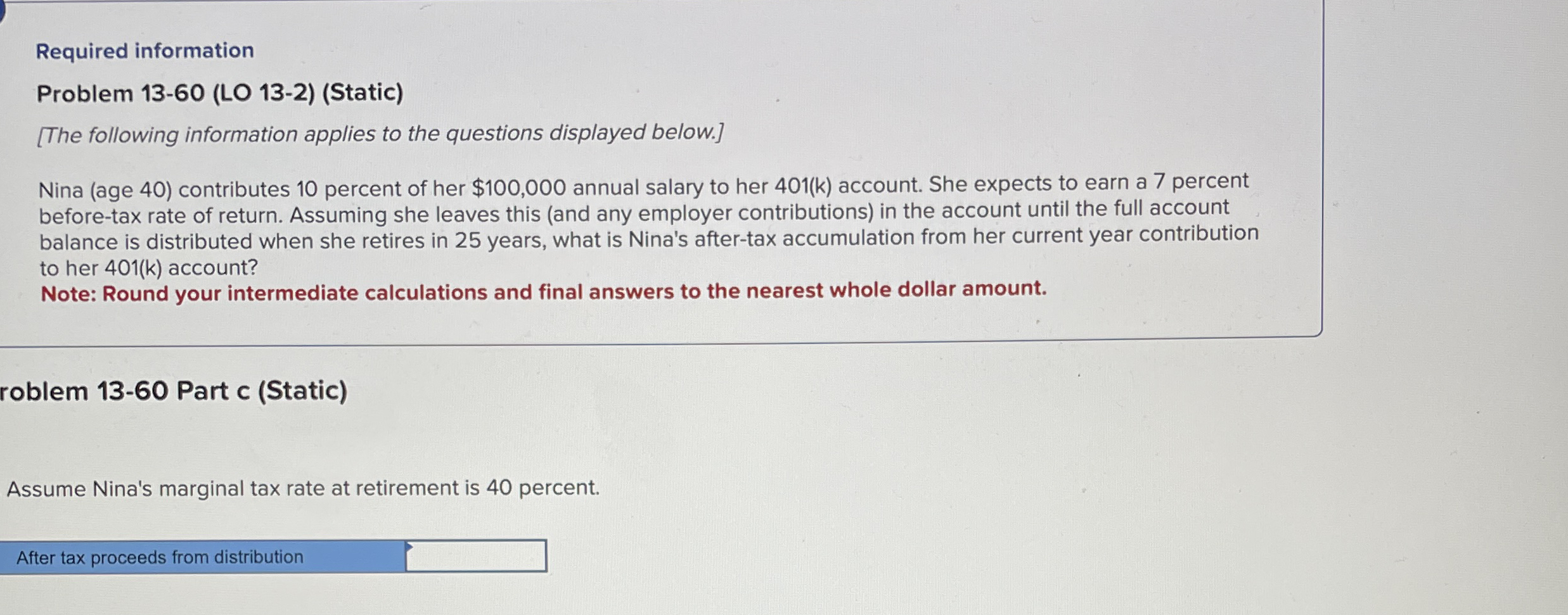 Solved Required informationProblem 13-60 (LO | Chegg.com
