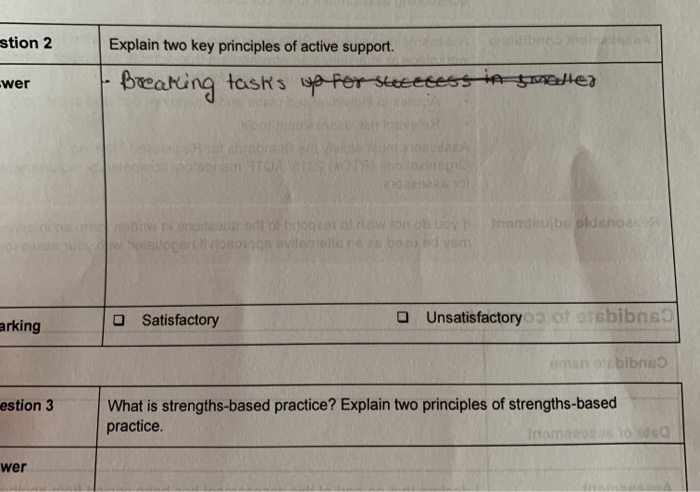 Solved stion 2 Explain two key principles of active support. | Chegg.com
