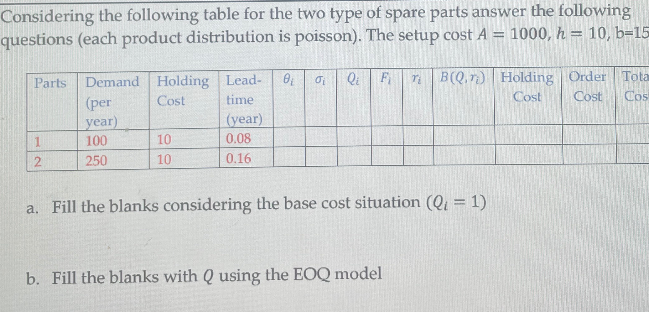 Solved Please solve parts A and B. ﻿If possible, show what | Chegg.com