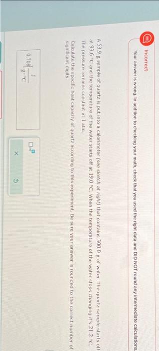 Solved 0 Incorrect Your answer is wrong. In addition to | Chegg.com