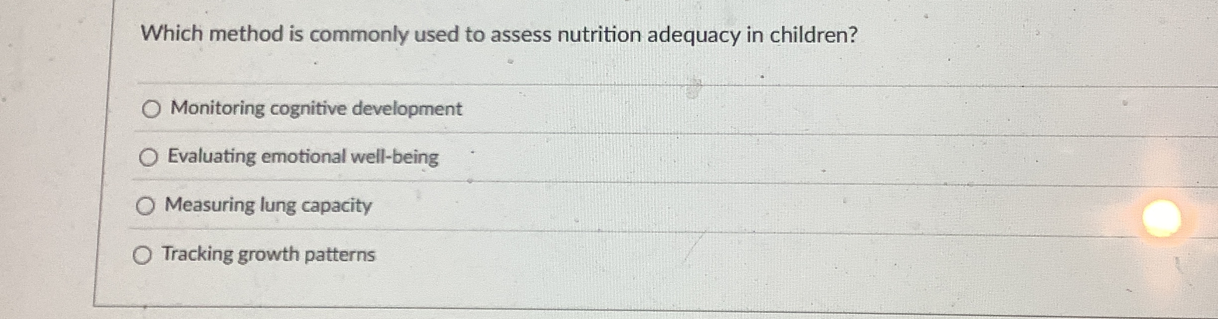 Solved Which method is commonly used to assess nutrition | Chegg.com