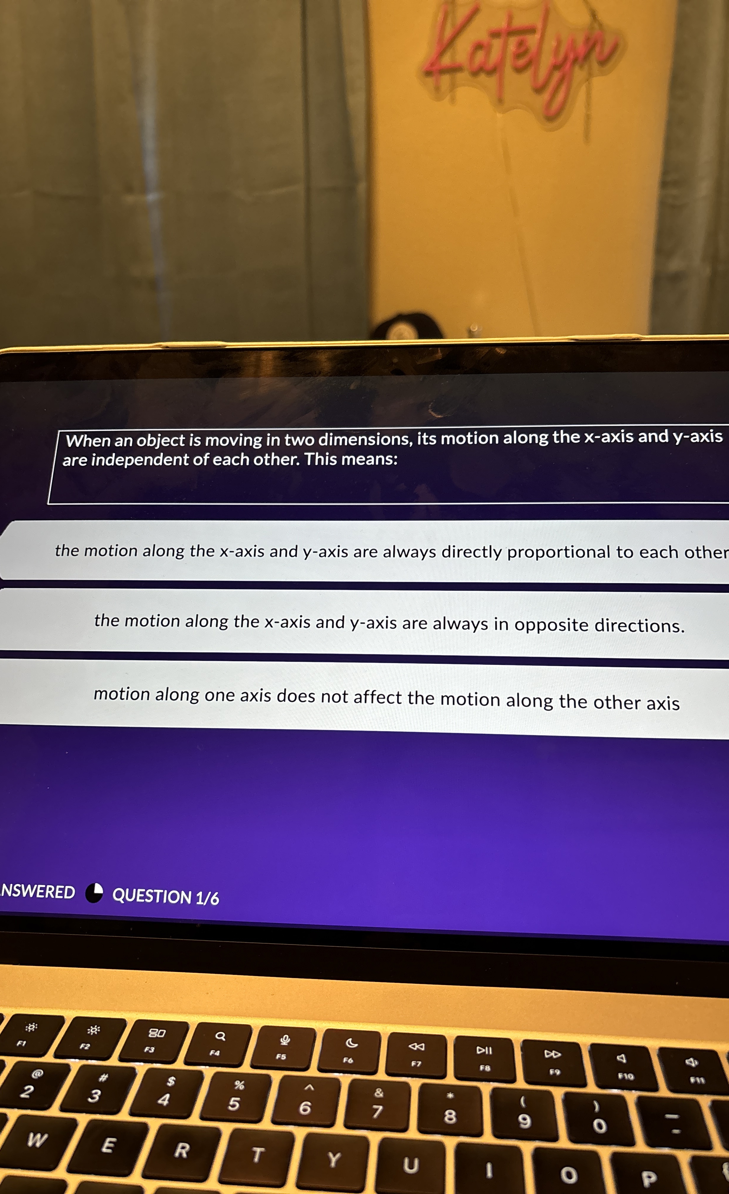 Solved When an object is moving in two dimensions, its | Chegg.com
