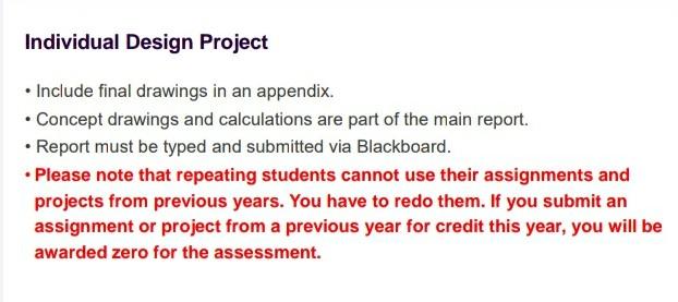 Individual Design Project • Include final drawings in | Chegg.com