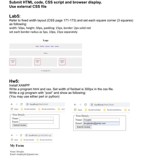 Solved Submit Html Code Css Script And Browser Display Use