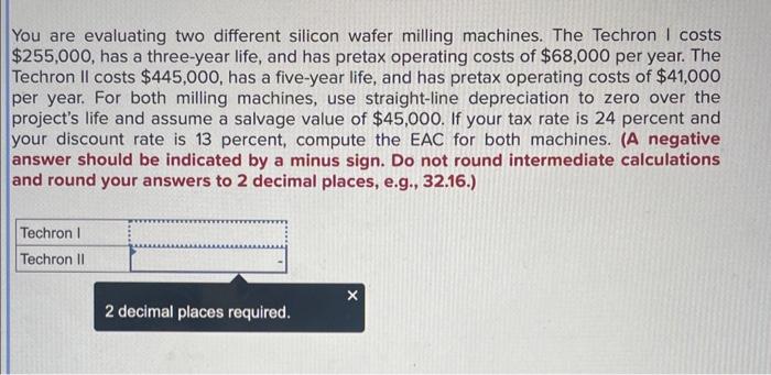 Solved You are evaluating two different silicon wafer | Chegg.com
