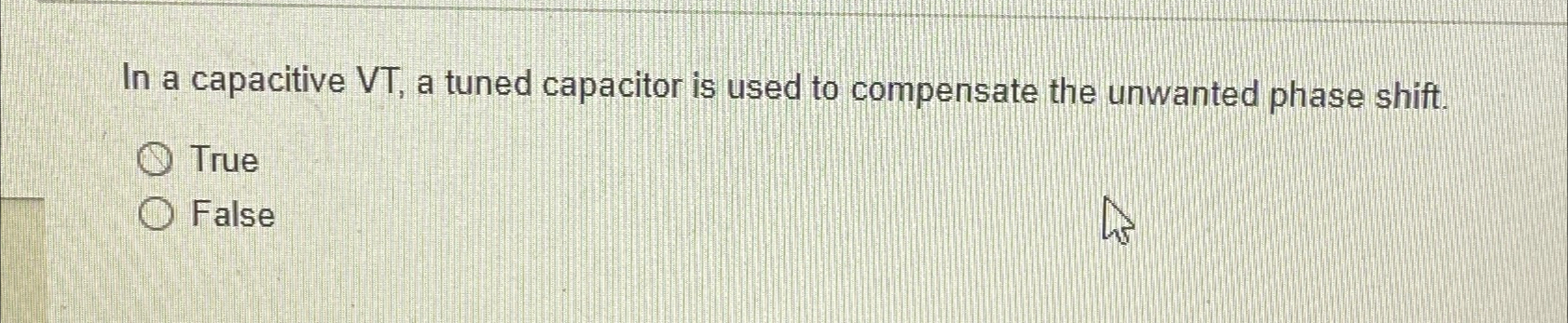 Solved In a capacitive VT, ﻿a tuned capacitor is used to | Chegg.com