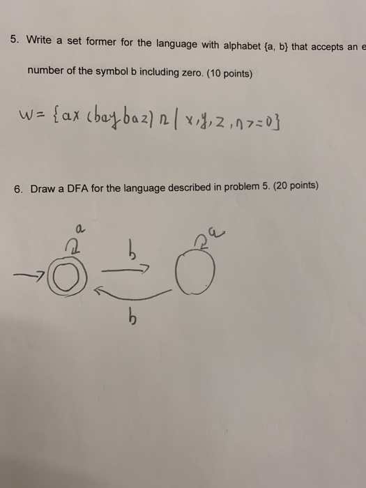 7.Using product construction, draw the DFA of the | Chegg.com