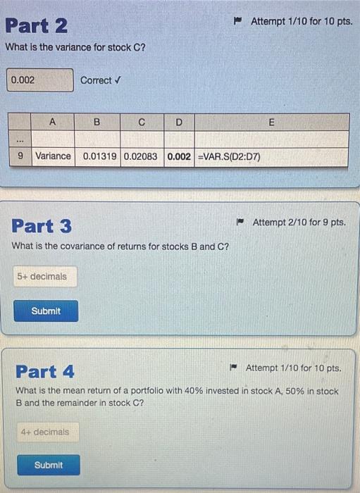 Solved The following table shows realized rates of return | Chegg.com