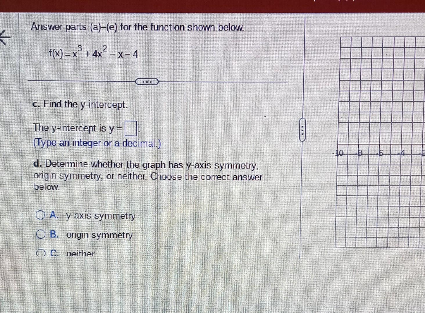 Solved Answer parts (a)-(e) for the function shown below. | Chegg.com