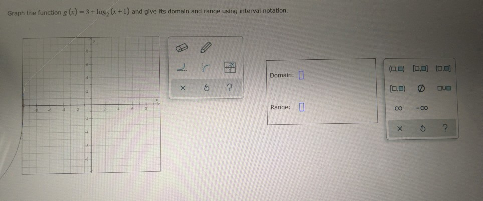Solved Graph the function g(x) = 3 + log2 (x + 1) and give | Chegg.com