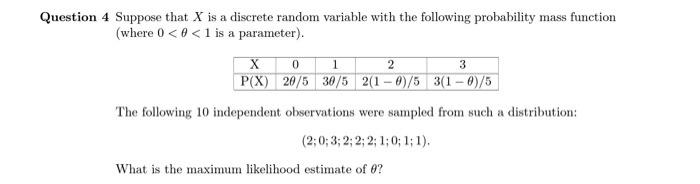 Solved Question 4 Suppose That X Is A Discrete Random