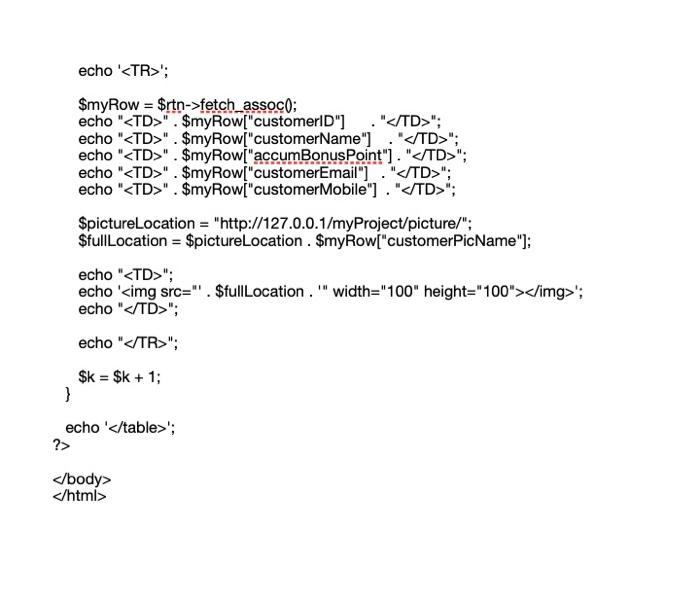 Solved Database tables Customer table BankAccount table | Chegg.com