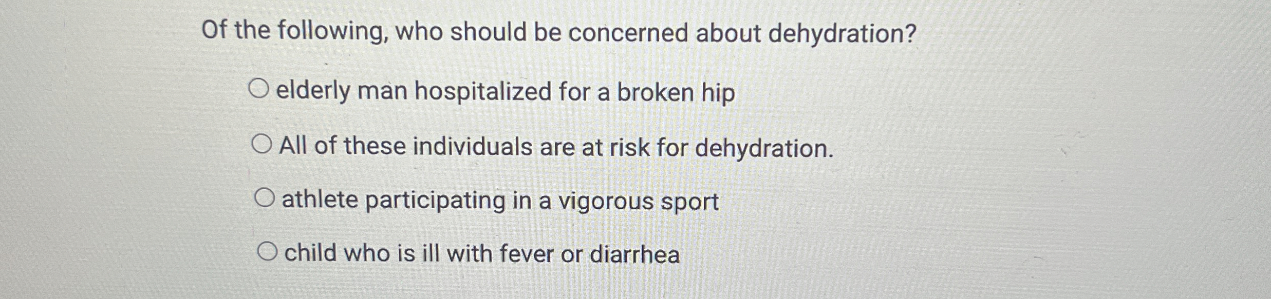 Solved Of the following, who should be concerned about | Chegg.com