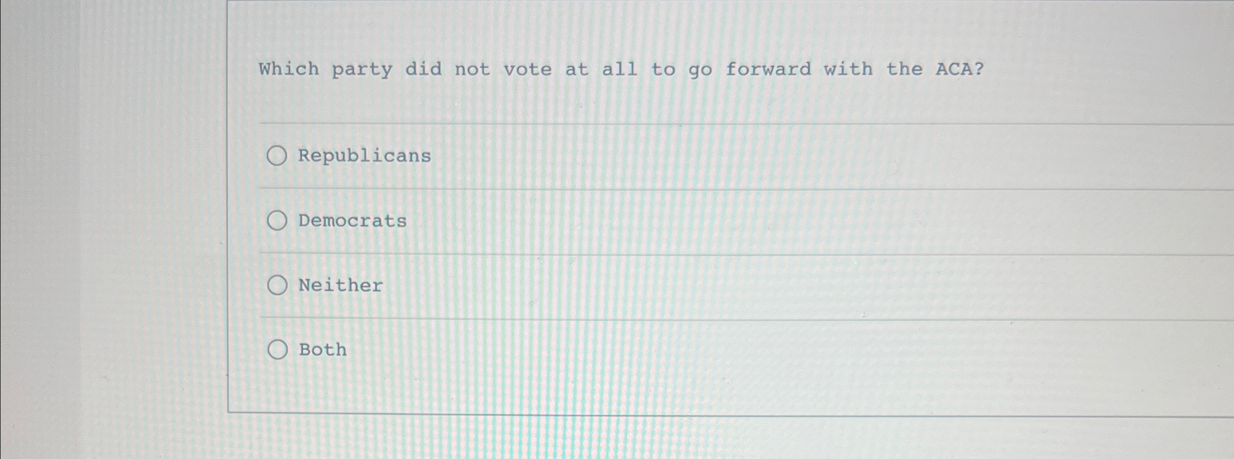 Solved Which party did not vote at all to go forward with | Chegg.com