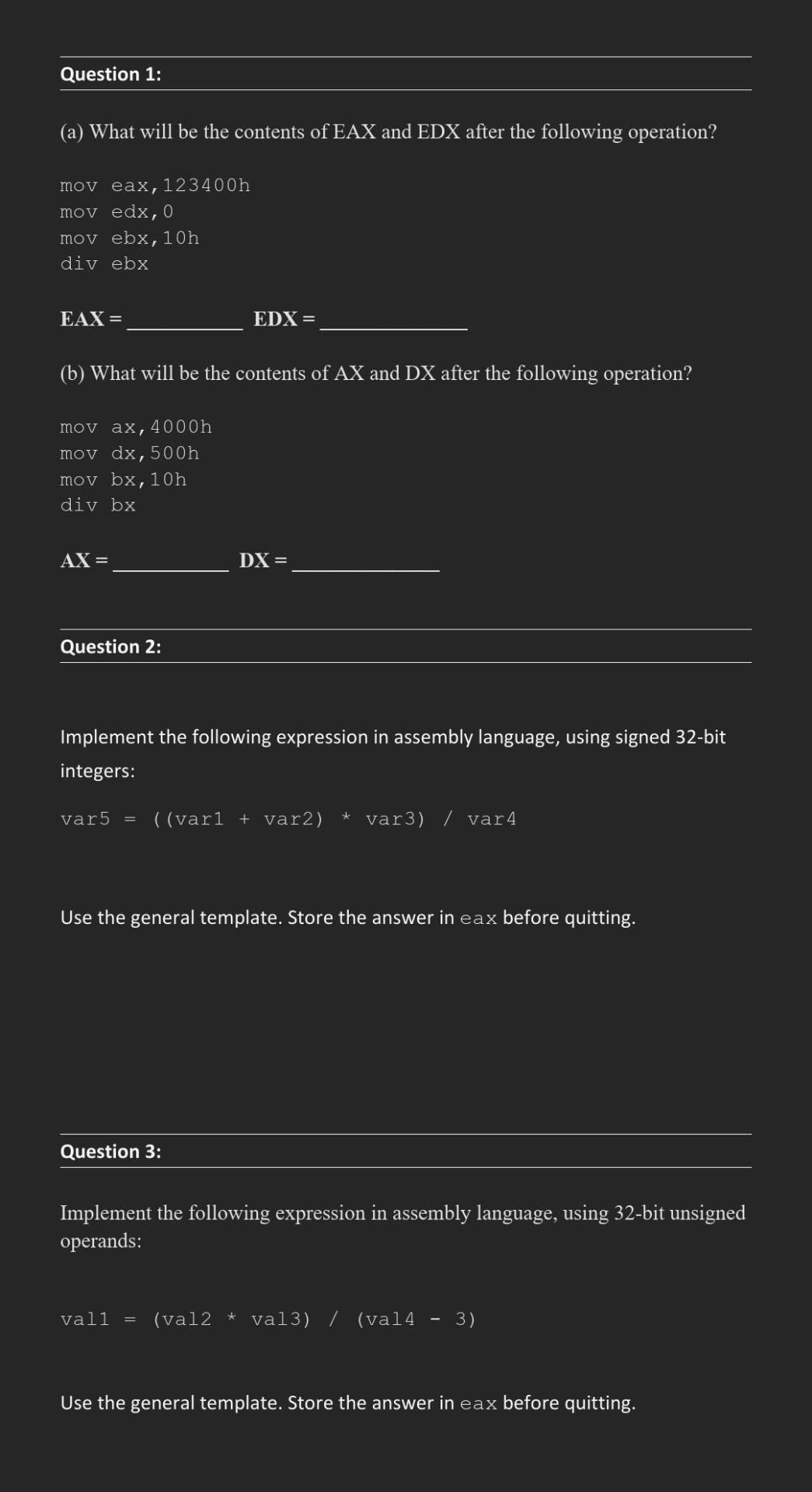 Solved in clear .data .code assembly language use photos as | Chegg.com