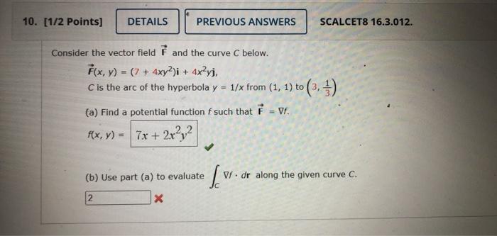 Solved 10. [1/2 Points] DETAILS PREVIOUS ANSWERS SCALCET8 | Chegg.com