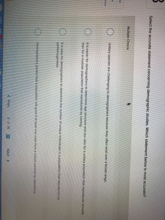 Solved Select the accurate statement concerning demographic | Chegg.com