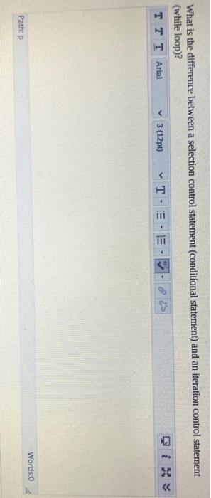Solved What is the difference between a selection control | Chegg.com