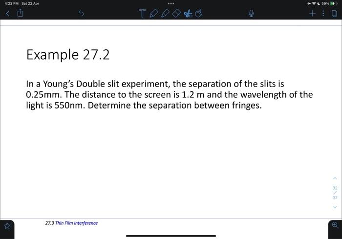 Solved In a Young's Double slit experiment, the separation | Chegg.com