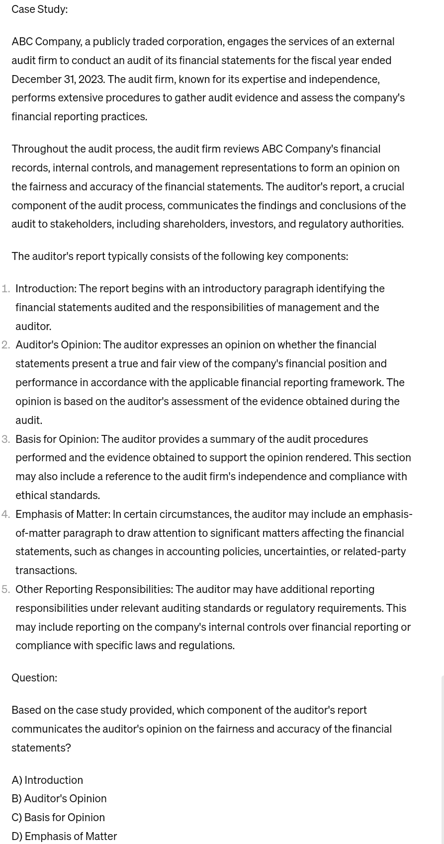 Solved Case Study:ABC Company, a publicly traded | Chegg.com