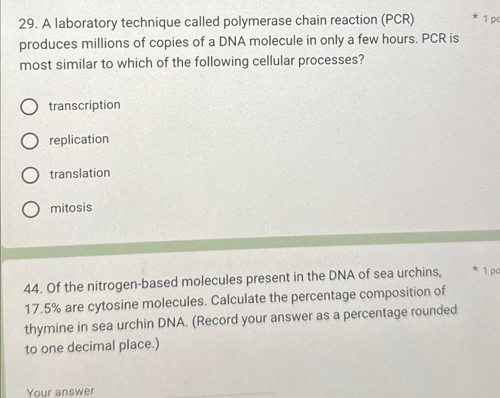Solved A laboratory technique called polymerase chain | Chegg.com