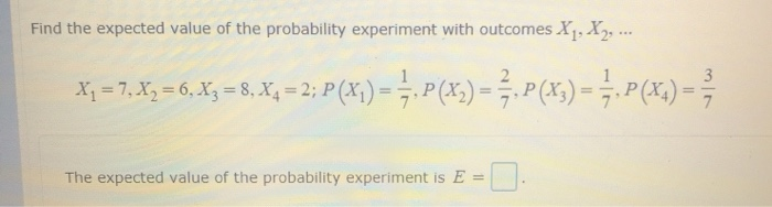 Solved Find the expected value of the probability experiment | Chegg.com