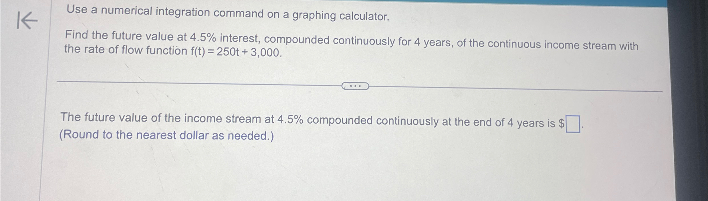 Solved Use a numerical integration command on a graphing | Chegg.com