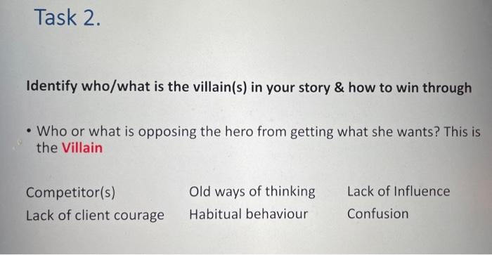Identify who/what is the villain(s) in your story \& | Chegg.com