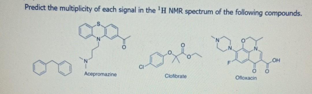 Solved Predict the multiplicity of each signal in the 'H NMR | Chegg.com