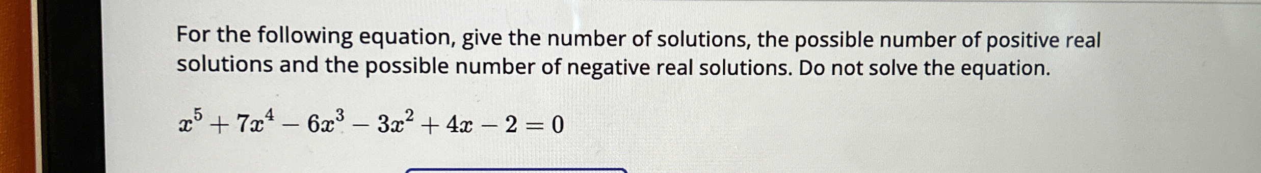 Solved For the following equation, give the number of | Chegg.com
