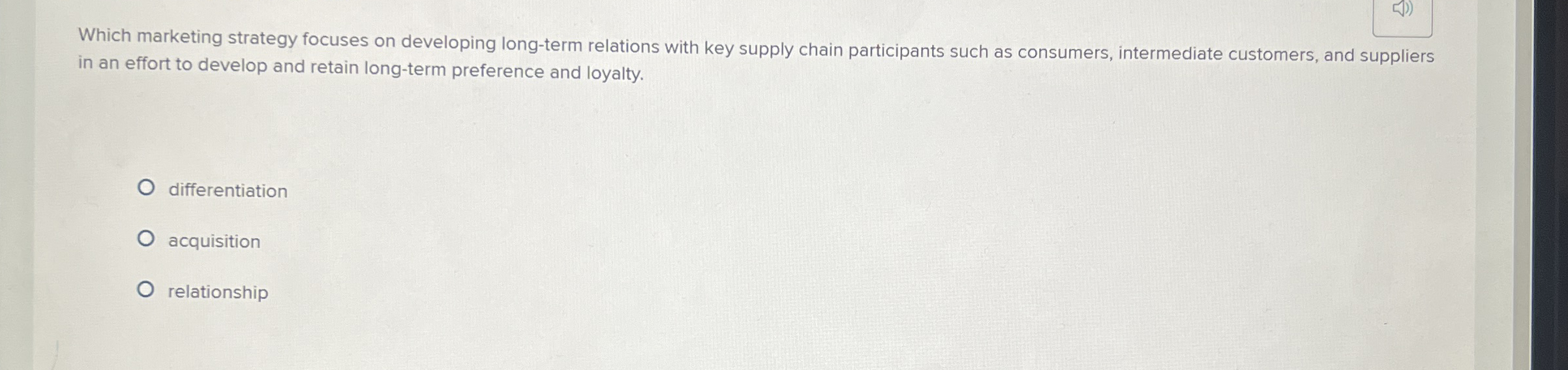 Solved Which marketing strategy focuses on developing | Chegg.com