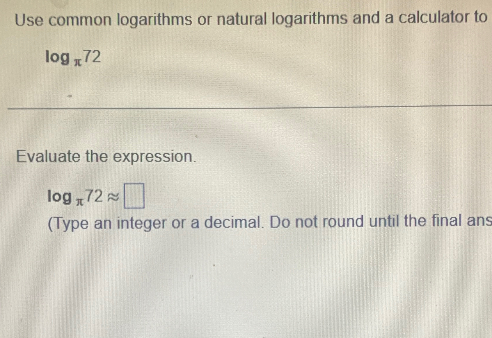Solved Use common logarithms or natural logarithms and a | Chegg.com