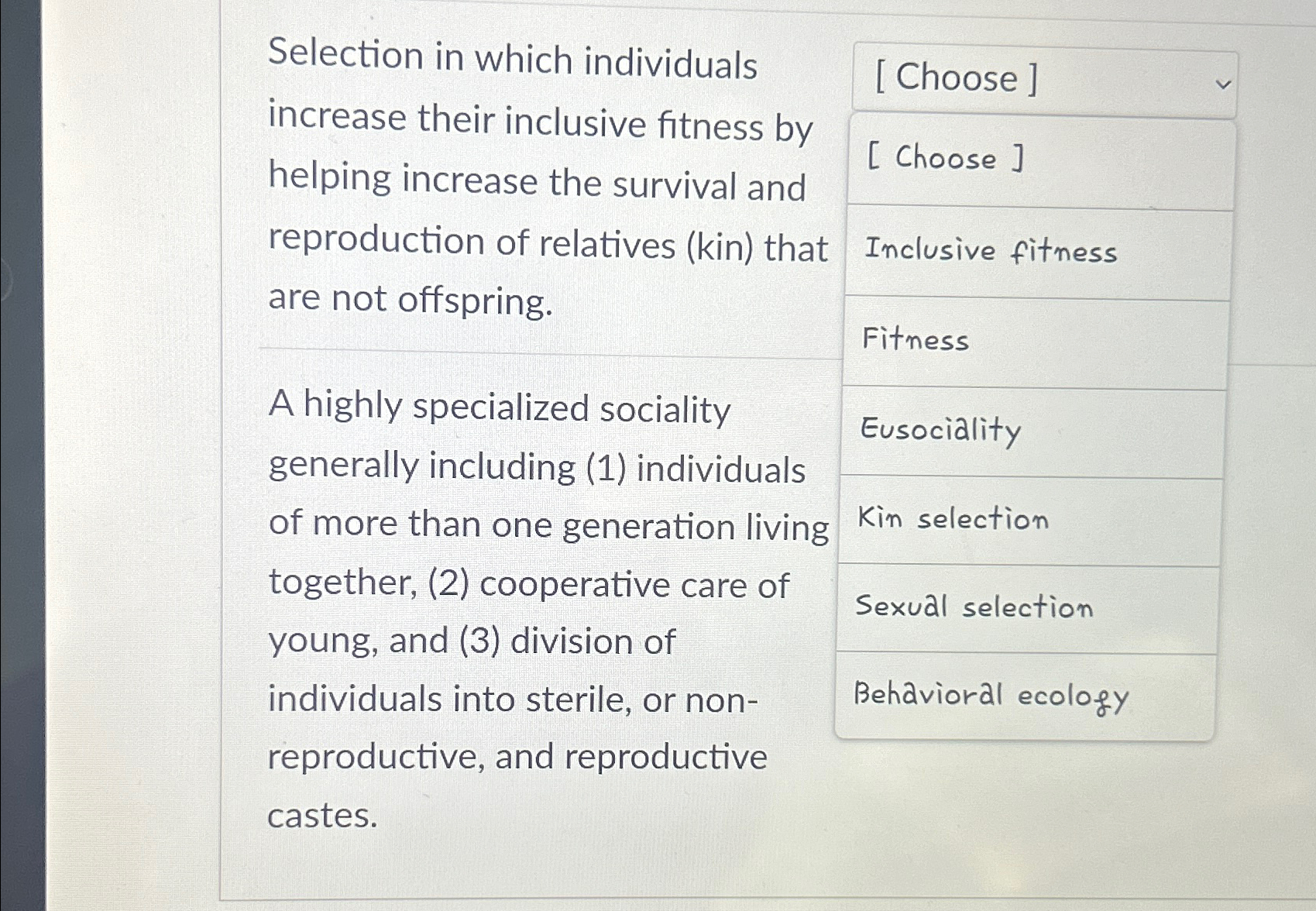 Solved Selection in which individuals increase their | Chegg.com