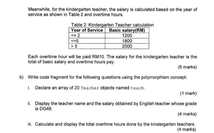 Solved Given the following superclass named Teacher and | Chegg.com