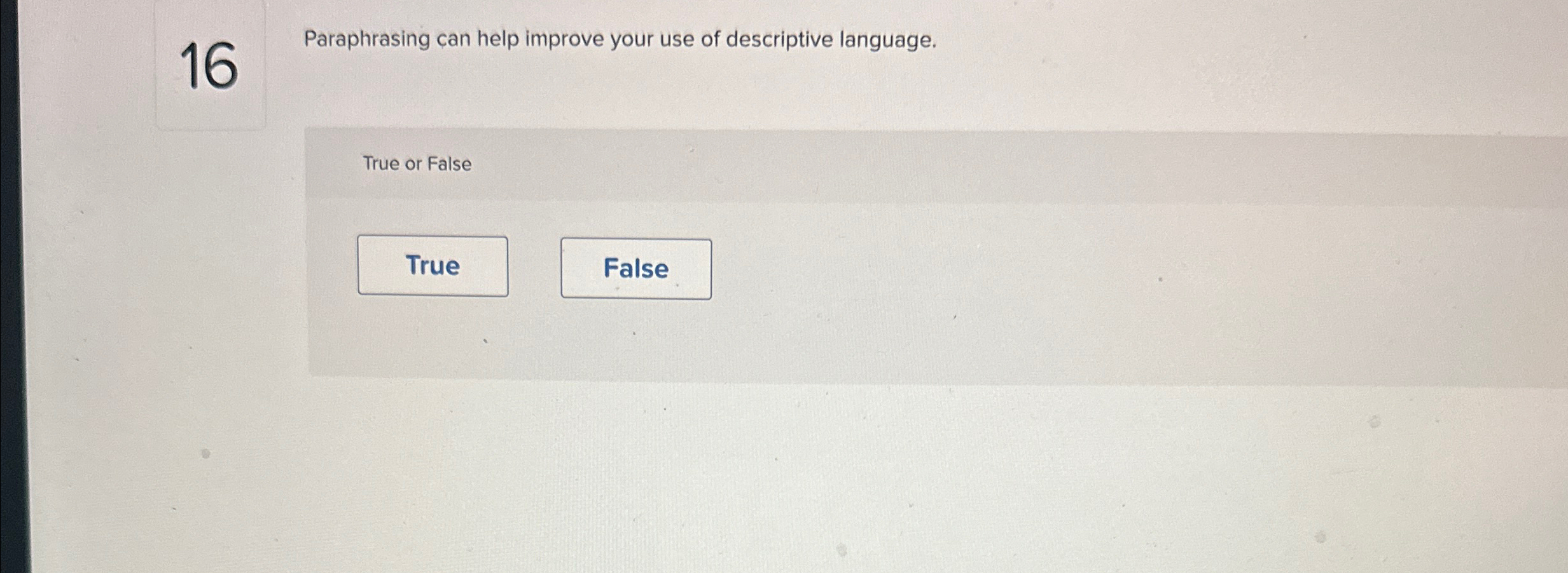 Solved Paraphrasing can help improve your use of descriptive | Chegg.com