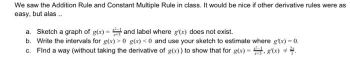 Solved We saw the Addition Rule and Constant Multiple Rule | Chegg.com