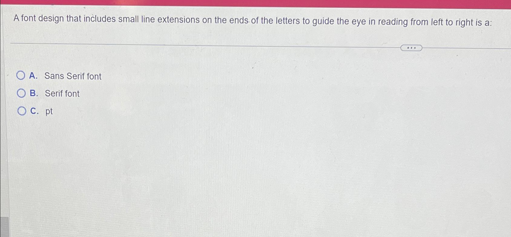 Solved A font design that includes small line extensions on | Chegg.com