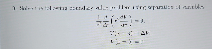Solved Solve the following boundary value problem using | Chegg.com