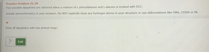 Solved Practice Problem 25.78 Four possible dipeptides are | Chegg.com