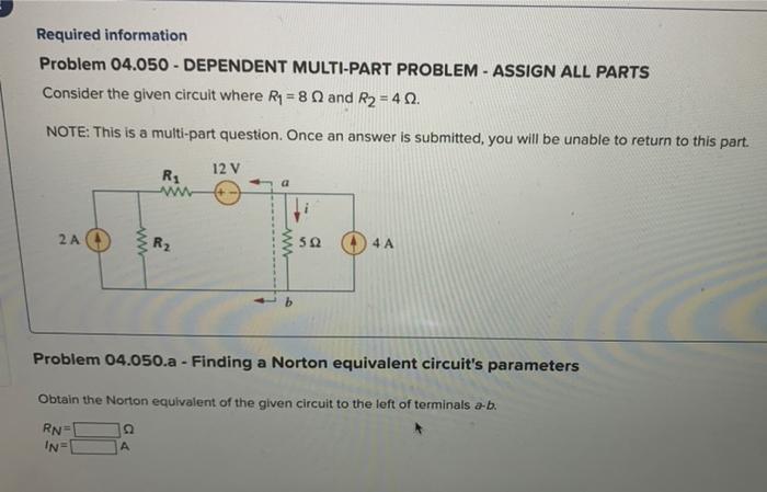Solved Required information Problem 04.050 - DEPENDENT | Chegg.com