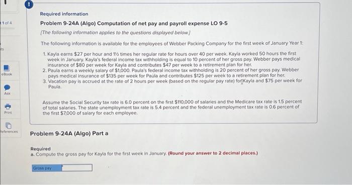 Required information Problem 9-24A (Algo) Computation | Chegg.com