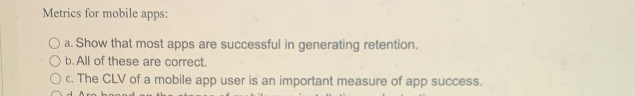 Solved Metrics for mobile apps:a. ﻿Show that most apps are | Chegg.com